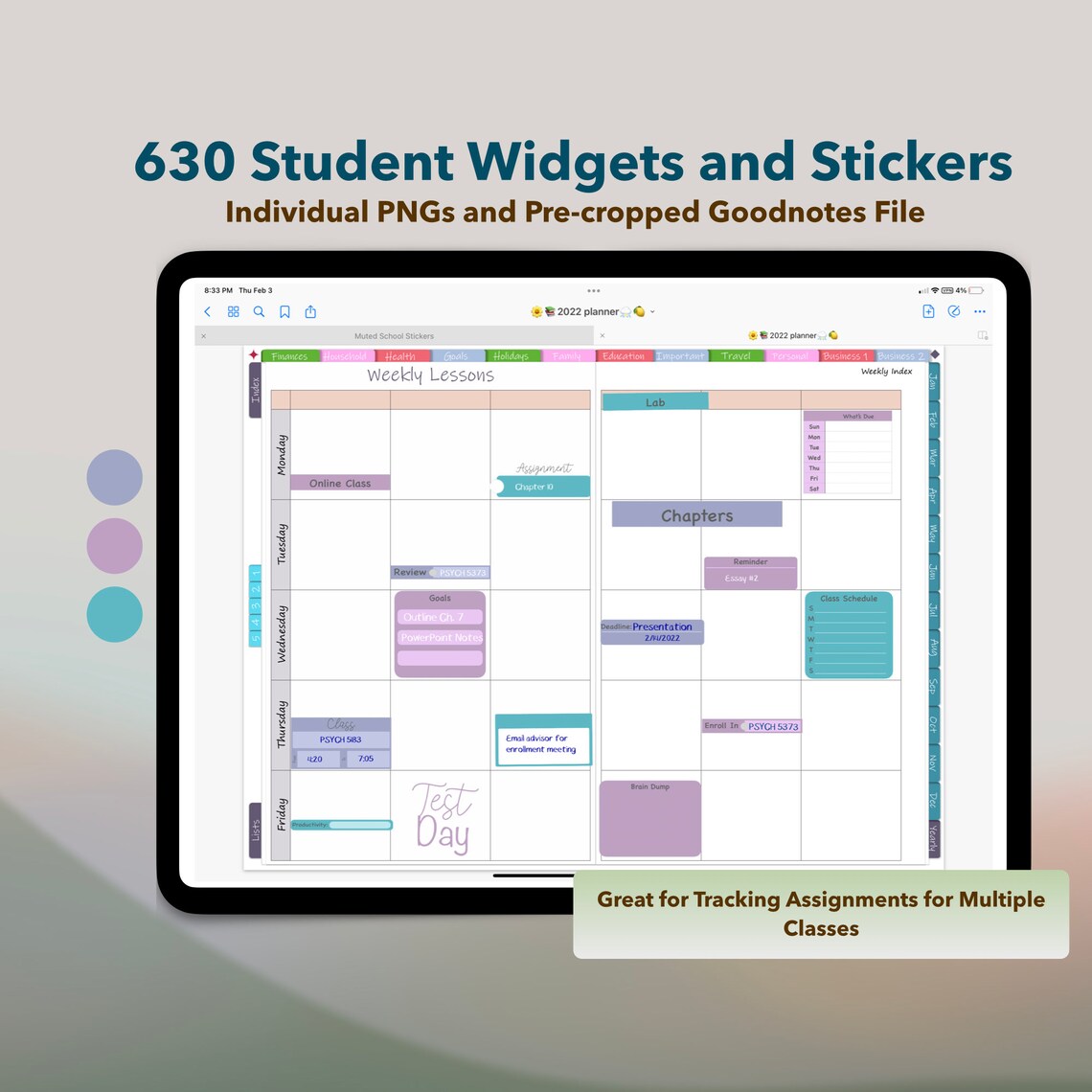 Muted Student and College Digital Stickers and Digital Widgets for ...