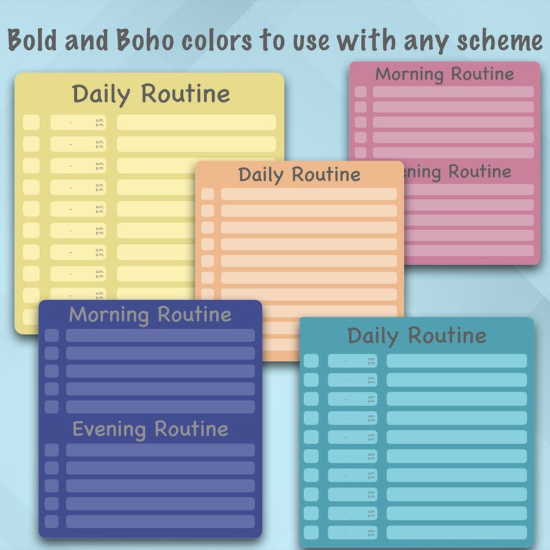 Daily Routine Digital Widgets and Digital Sticker Morning - Etsy