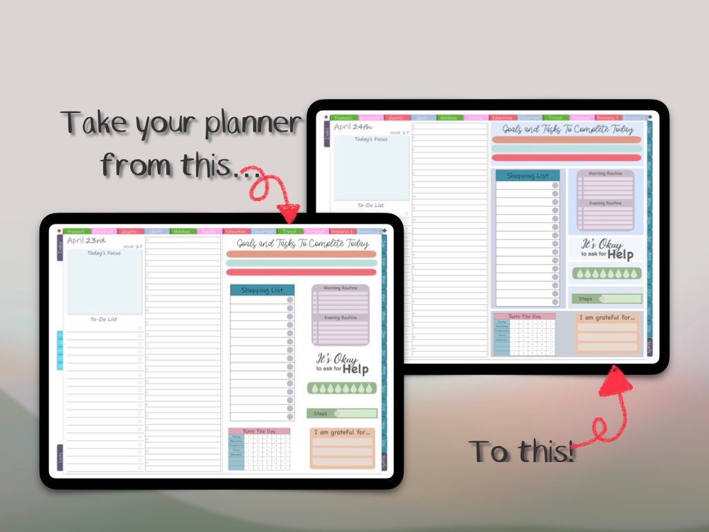 Digital Planner Layouts for Stickers and Widgets, Goodnotes, Pngs - Etsy