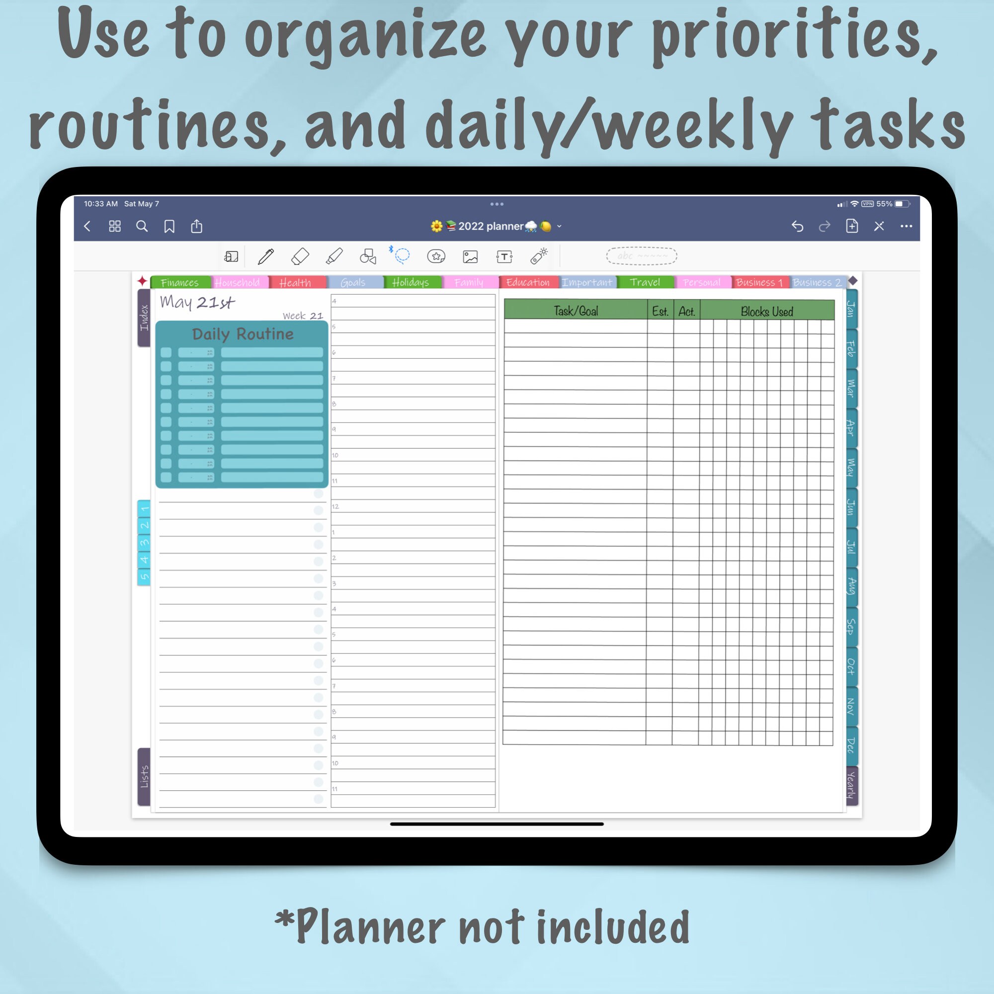 Daily Routine Digital Widgets and Digital Sticker Morning - Etsy