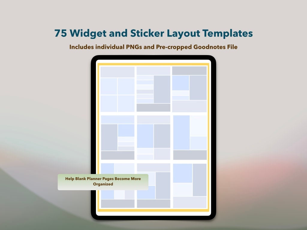 Digital Planner Layouts for Stickers and Widgets, Goodnotes, Pngs - Etsy