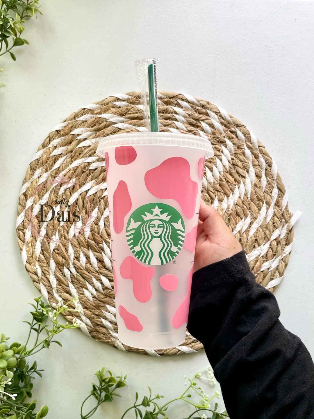 Soft Pink Baby Cow Print Starbucks Venti Cold Cup - Etsy