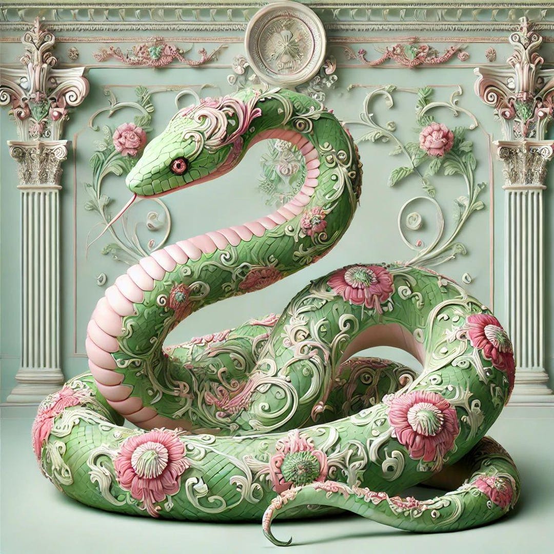 Digital Picture for Decoupage. Chinese Zodiac Sign. Snake. PDF and JPEG ...