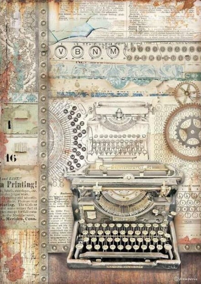 Steampunk A4 Rice Paper Fantastic Journey Rice Paper Stamperia Rice ...