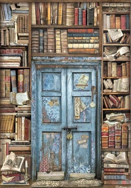 Vintage Library A4 Rice Paper Stamperia Rice Paper Decoupage Rice Paper ...