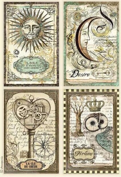 Alchemy & Cosmos A4 Rice Paper - Stamperia Rice Paper - Decoupage Rice ...