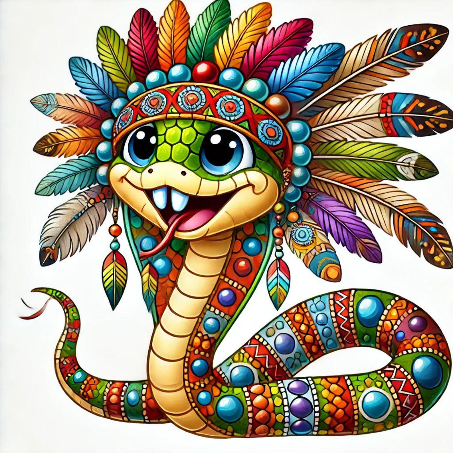 Digital Picture for Decoupage. Chinese Zodiac Sign. Snake. PDF and JPEG ...