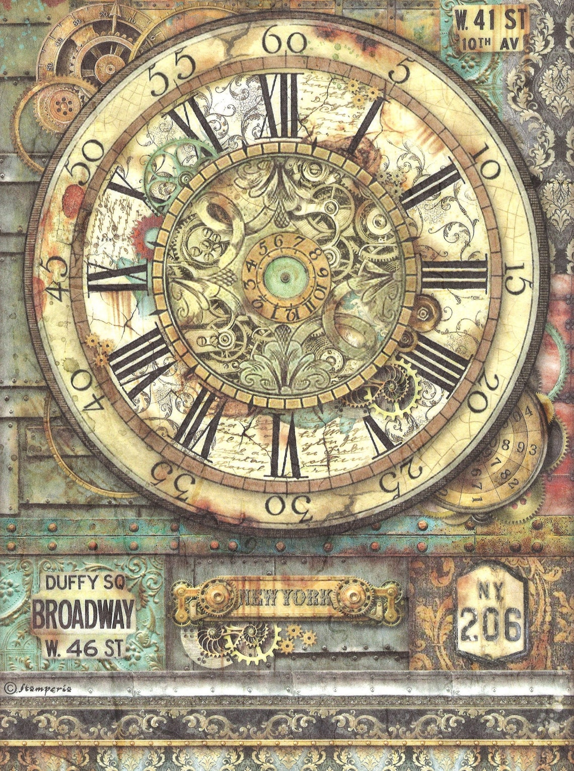 Steampunk A4 Rice Paper Fantastic Journey Rice Paper Stamperia Rice ...