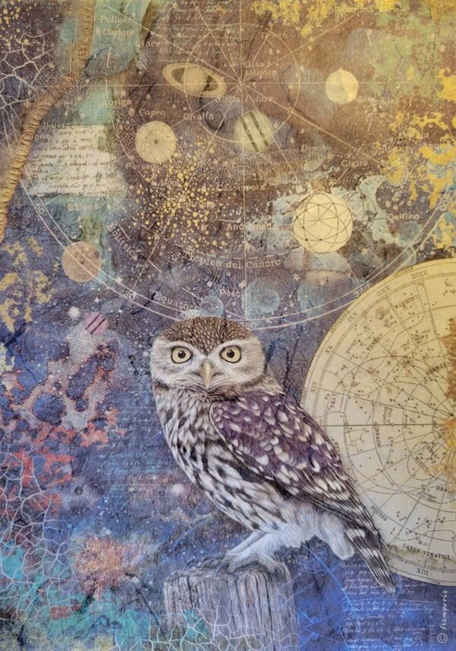 Alchemy & Cosmos A4 Rice Paper - Stamperia Rice Paper - Decoupage Rice ...