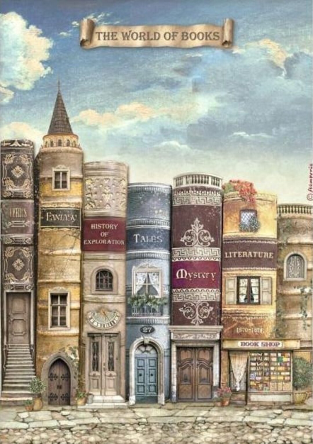 Vintage Library A4 Rice Paper Stamperia Rice Paper Decoupage Rice Paper 297mmx210mm - Etsy