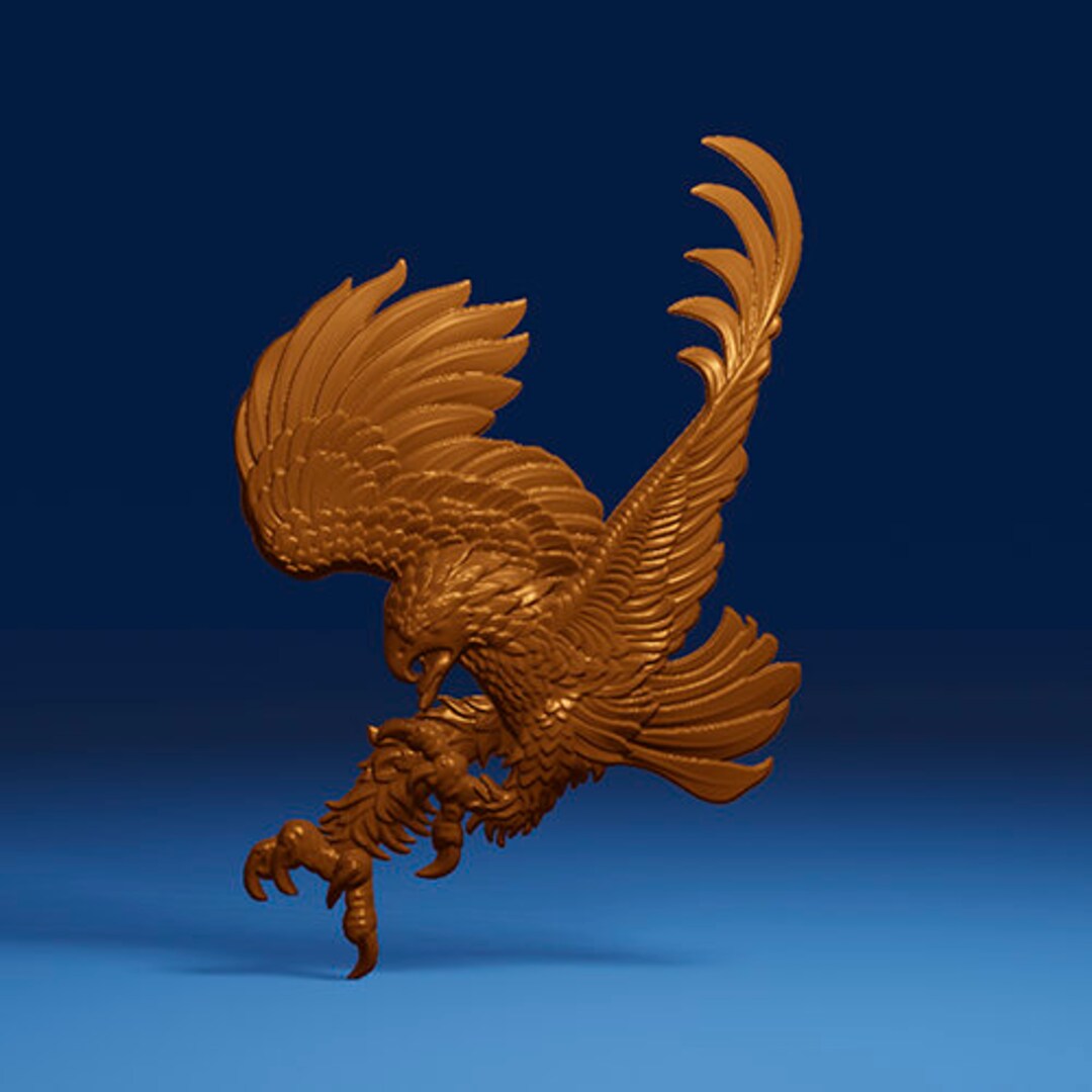 Eagle, 3D STL Model, CNC Router Engraver, Artcam, Aspire, CNC Files ...