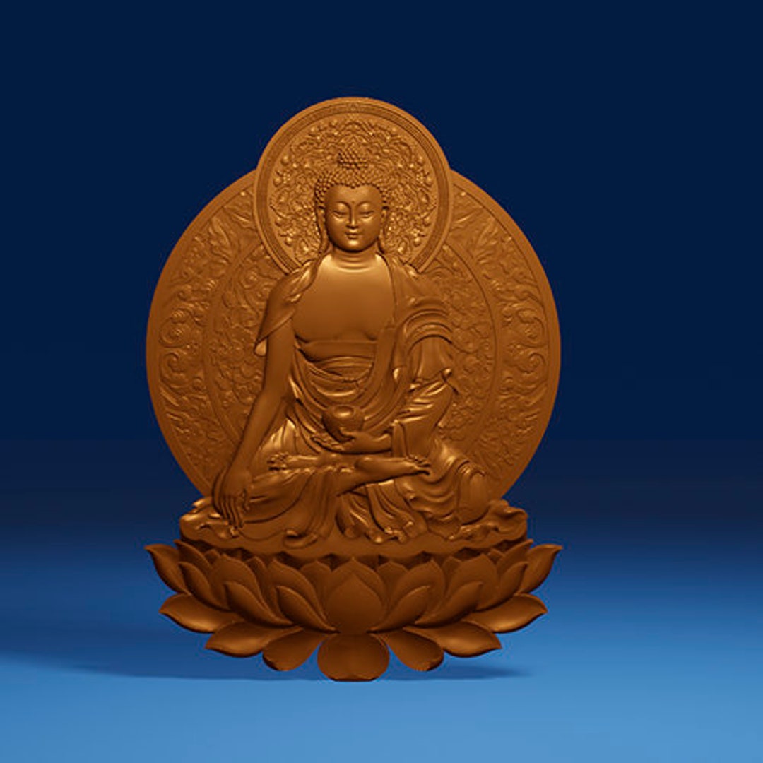 Buddha 3D STL Model: CNC Router Files for Wood Art (digital Download ...