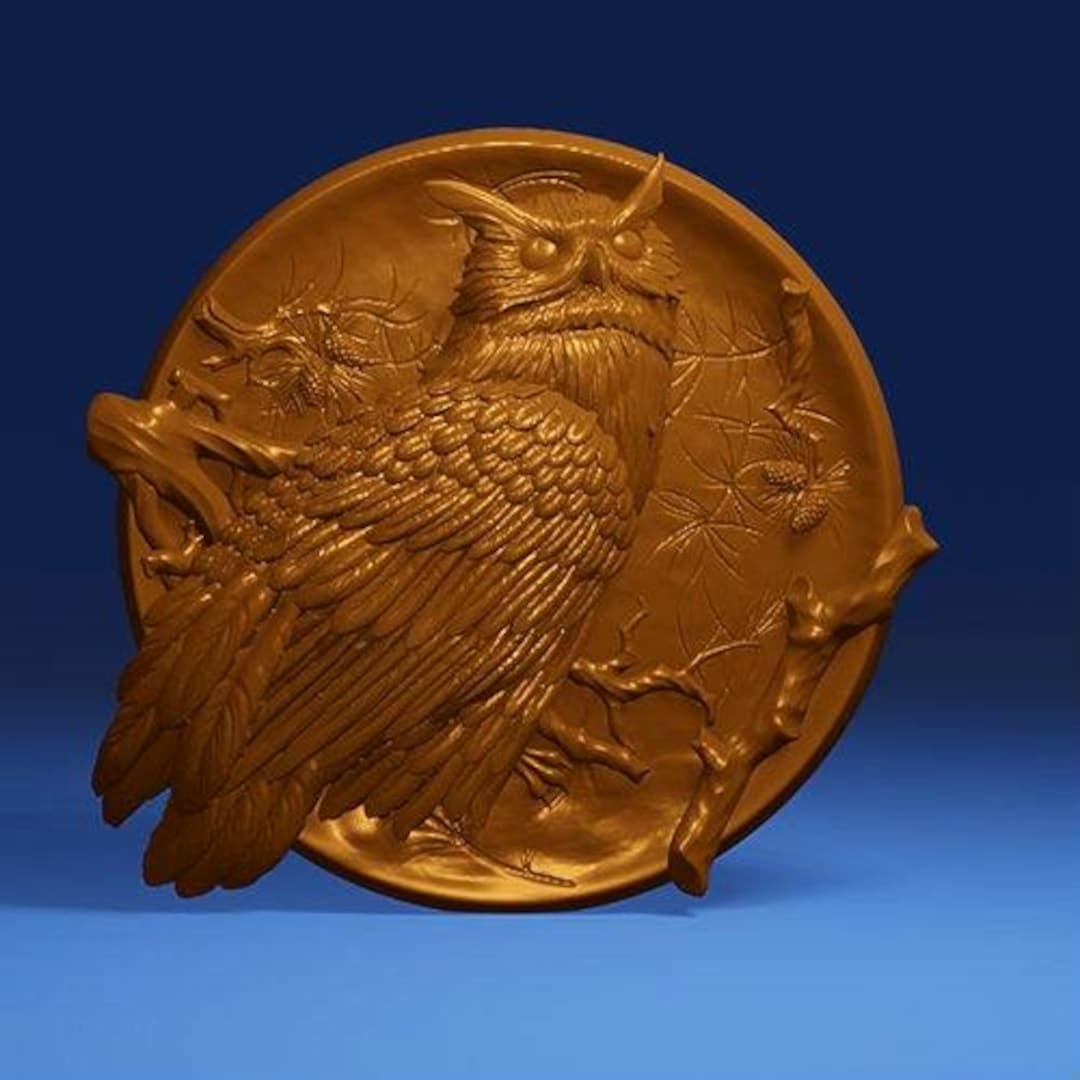 Owl, 3D STL Model, CNC Router Engraver, Artcam, Aspire, CNC Files, Wood ...