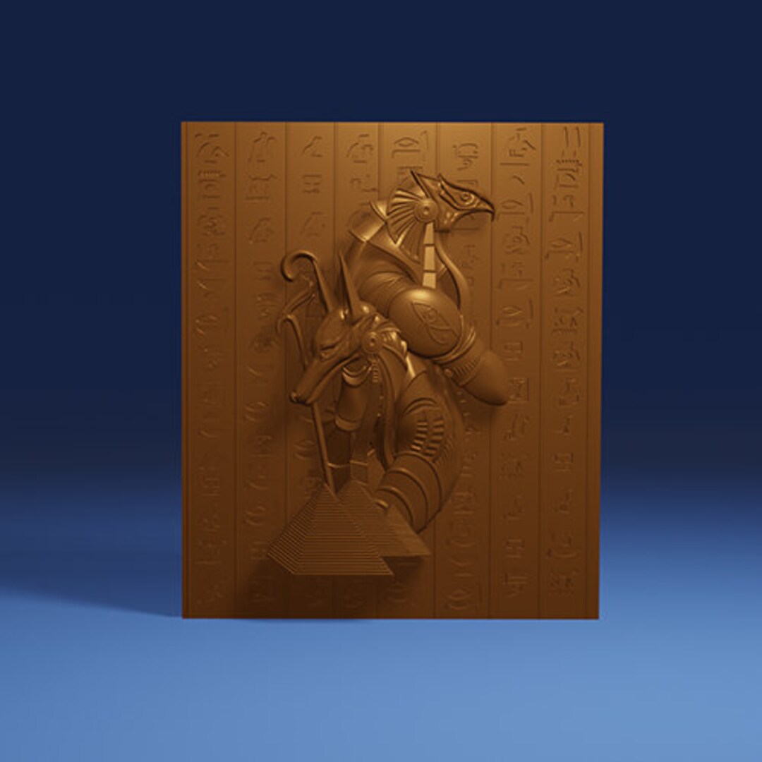 Egyptian Gods 3D STL Model: CNC Router Files for Wood Art (digital ...