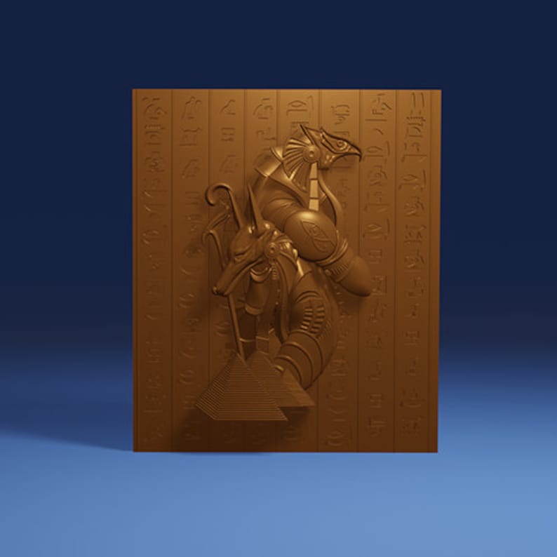 Egyptian Gods, 3D STL Model, CNC Router Engraver, Artcam, Aspire, CNC ...