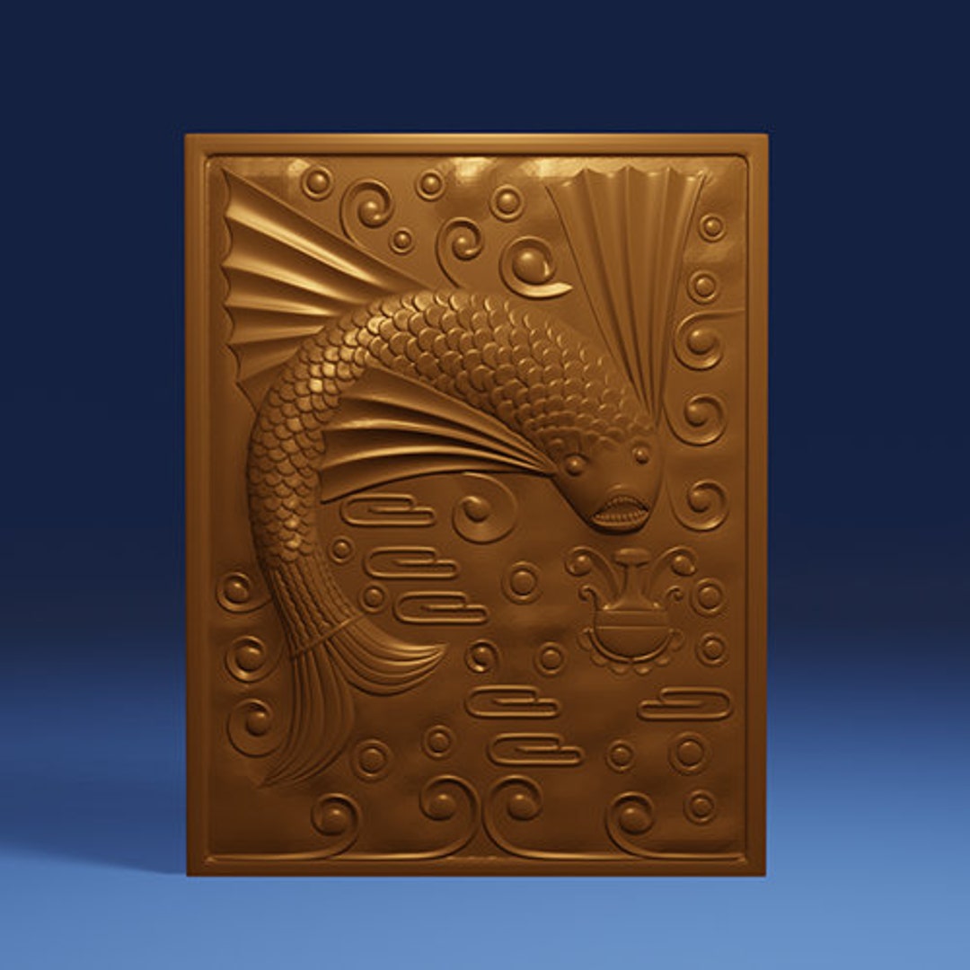 Fish Art, 3D STL Model, CNC Router Engraver, Artcam, Aspire, CNC Files ...