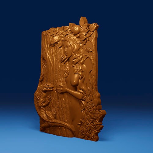 Eve in the Garden of Eden, 3D STL Model, CNC Router Engraver, Artcam ...