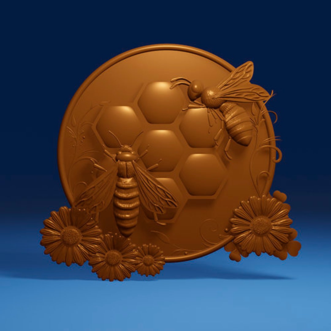 Bees, 3D STL Model, CNC Router Engraver, Artcam, Aspire, CNC Files ...