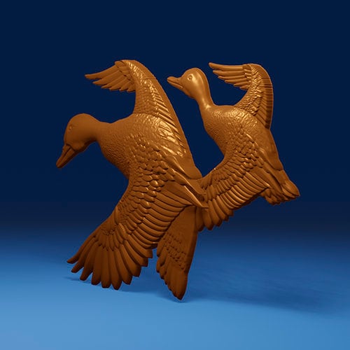 Ducks, 3D STL Model, CNC Router Engraver, Artcam, Aspire, CNC Files ...