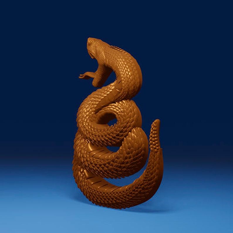 Snake 3D STL Model CNC Router Engraver Artcam Aspire CNC - Etsy