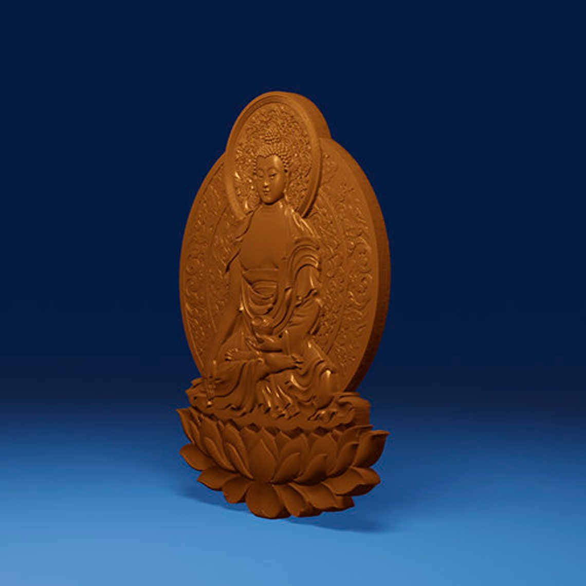Buddha 3D STL Model: CNC Router Files for Wood Art (digital Download ...