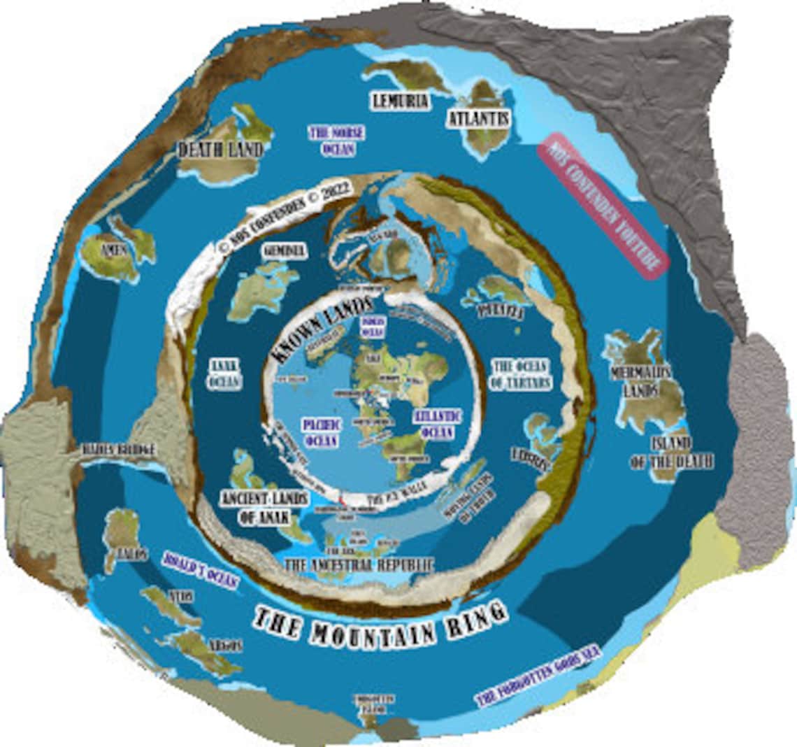 Real Earth Map, Flat Earth, High Quality Photo, High Detail - Etsy