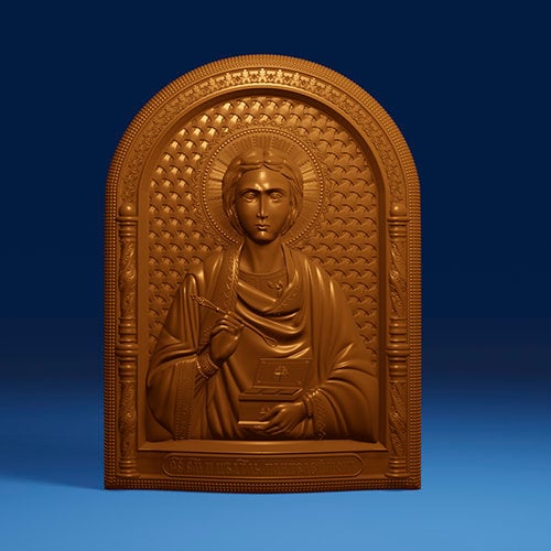 Panteleimon the Healer, 3D STL Model, CNC Router Engraver, Artcam ...