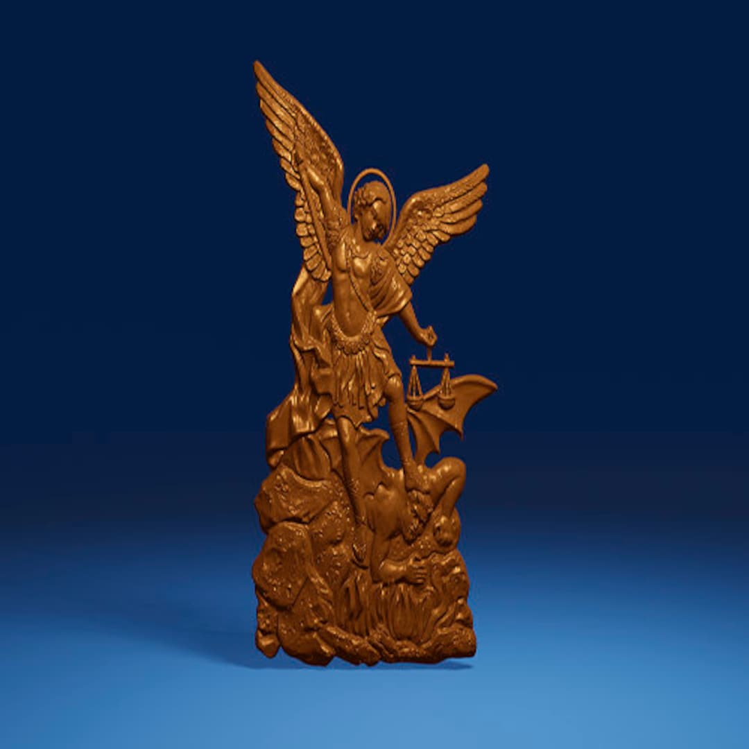 Archangel Michael 3D STL Model: CNC Router Engraver File (digital ...