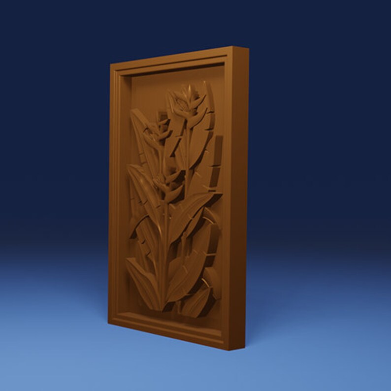 Plain Flowers, 3D STL Model, CNC Router Engraver, Artcam, Aspire, CNC ...