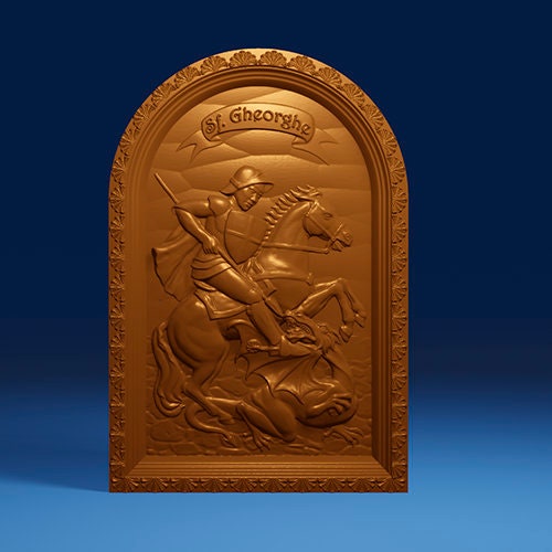 St. George the Victorious 3D STL Model CNC Router Engraver - Etsy
