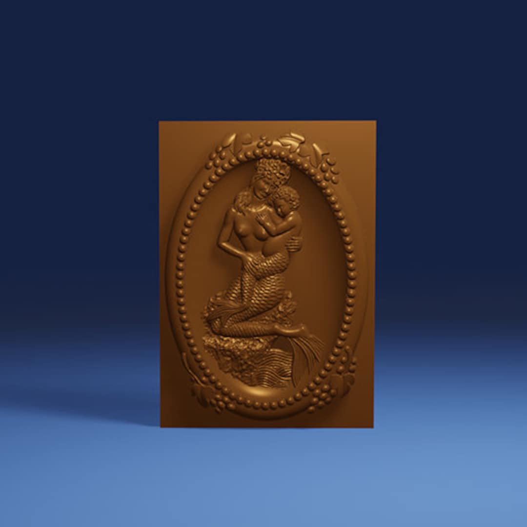 Mermaid Family 3D STL Model: CNC Router Files (digital Download) - Etsy