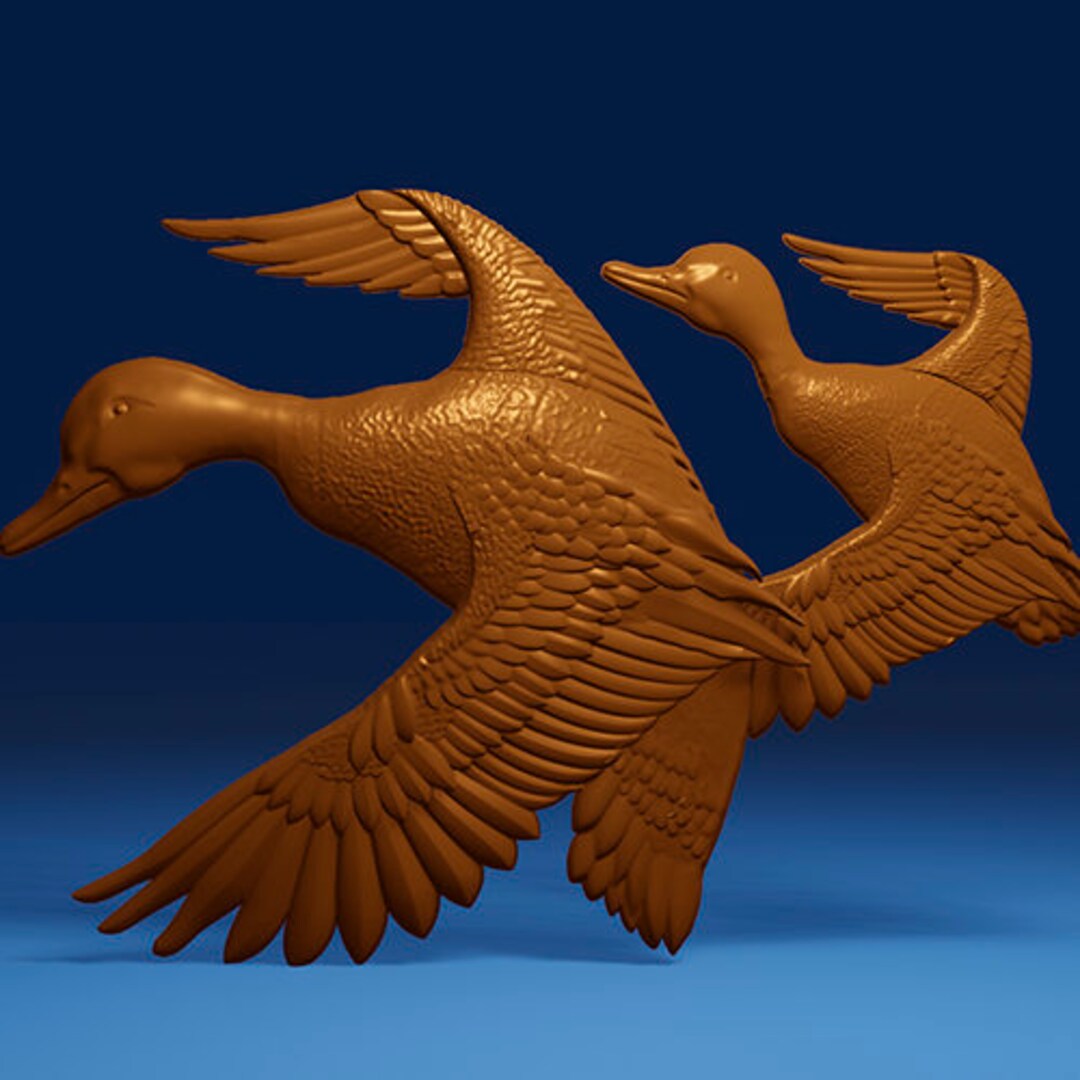 Ducks, 3D STL Model, CNC Router Engraver, Artcam, Aspire, CNC Files ...