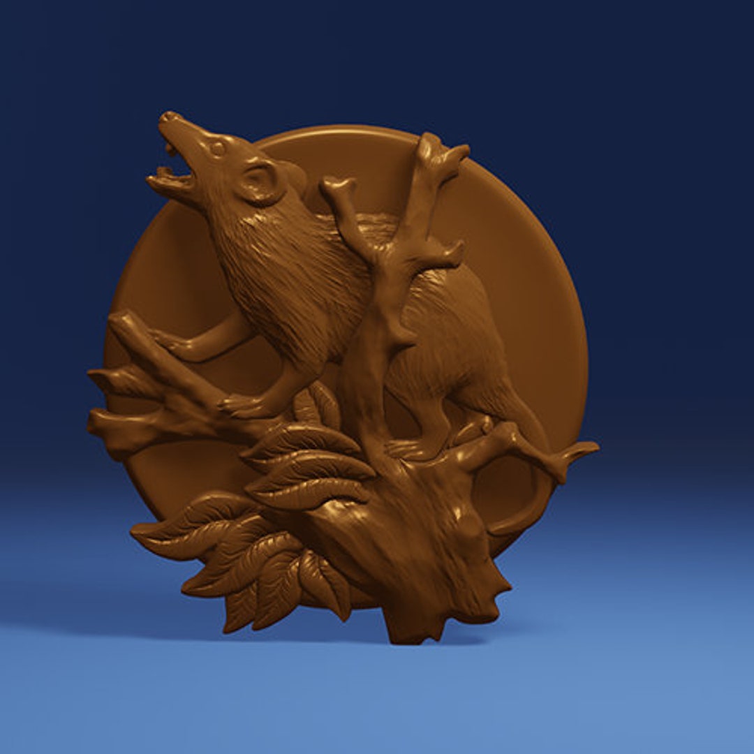 Rat Moon 3d Stl Model Cnc Router Engraver Artcam Aspire Cnc Files
