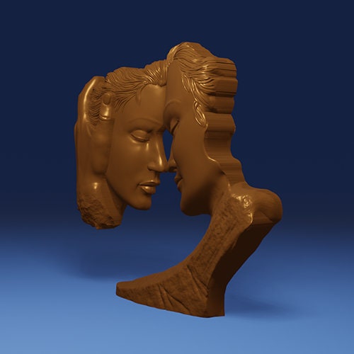 Composition Love Couple, 3D STL Model, CNC Router Engraver, Artcam ...