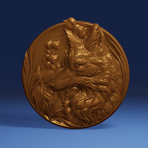 Fox, 3D STL Model, CNC Router Engraver, Artcam, Aspire, CNC Files, Wood ...