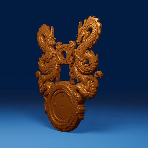 Dragon Clock 3D STL Model: CNC Router Engraver File (digital Download ...