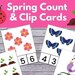 Spring Count Clip Cards, Montessori Math Printable, Homeschooling ...