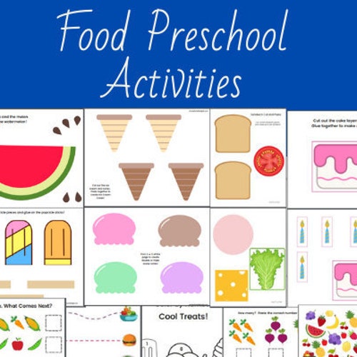 3 Year Old Learning Activities Food Preschool Printable - Etsy