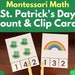 St. Patrick's Day Count Clip Cards, Montessori Math Printable ...