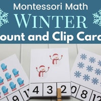 Snowflake Count & Clip Cards - Numbers 1-10 - Toddler - Preschool ...