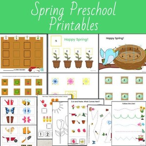 BUNDLE Set! Spring and Easter Preschool Activities, Spring Preschool ...