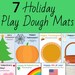 7 Printable Playdough Mats, Holiday Play Dough Mats, Homeschooling ...