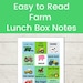 Easy to Read Farm Lunch Box Notes - 12 Farm Lunchbox Notes for Kids ...