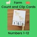 Farm Count Clip Cards, Montessori Math Printable, Homeschooling ...