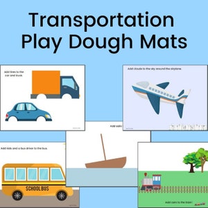 5 Incredible Printable Play Dough Mats, Preschool Transportation Theme ...