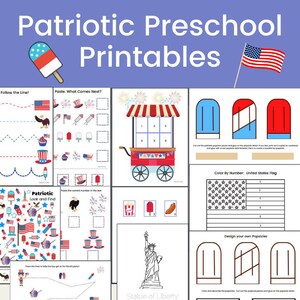 Patriotic Preschool Activities, Patriotic Preschool Worksheets, 4th of ...