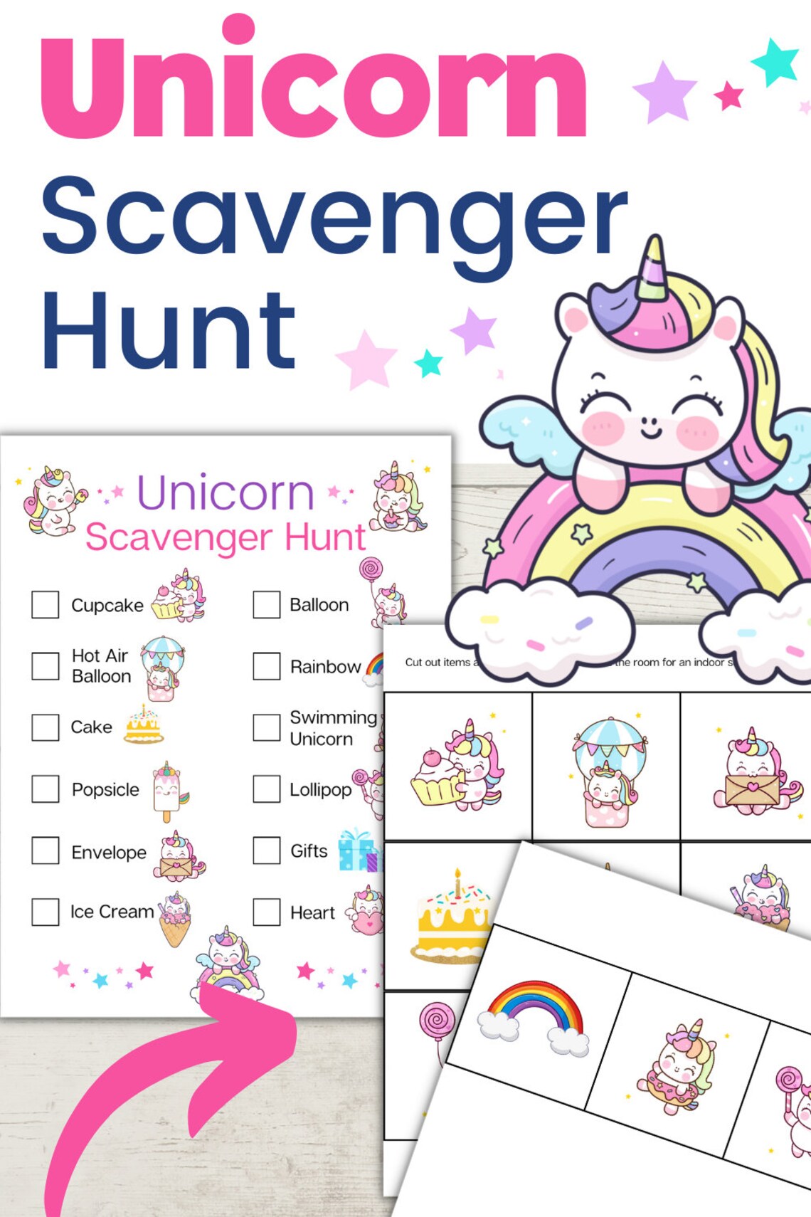 Unicorn Scavenger Hunt, Unicorn Treasure Hunt, Printable for Kids ...