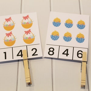 Easter Count Clip Cards, Montessori Math Printable, Homeschooling ...