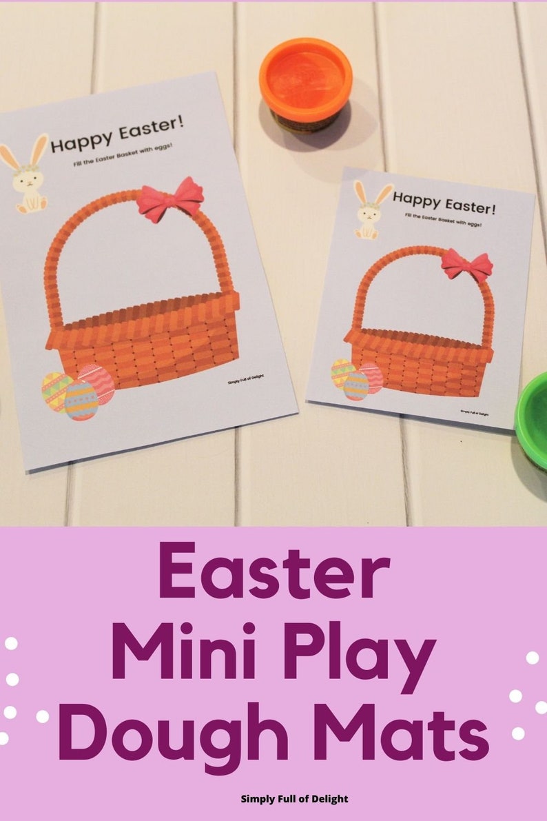 Printable Mini Easter Playdough Mats, Easter Printable for Kids ...