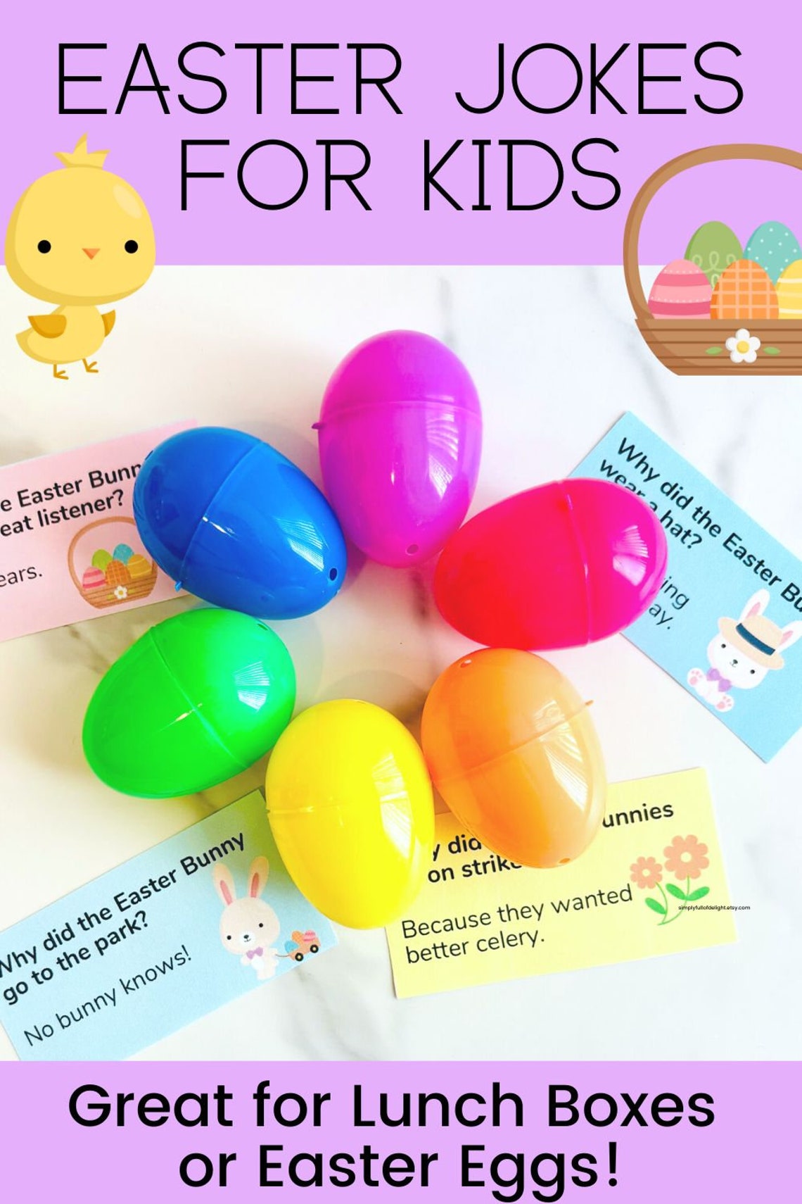 Easter Jokes for Kids, Easter Lunch Box Notes for Kids, Easter Lunchbox ...